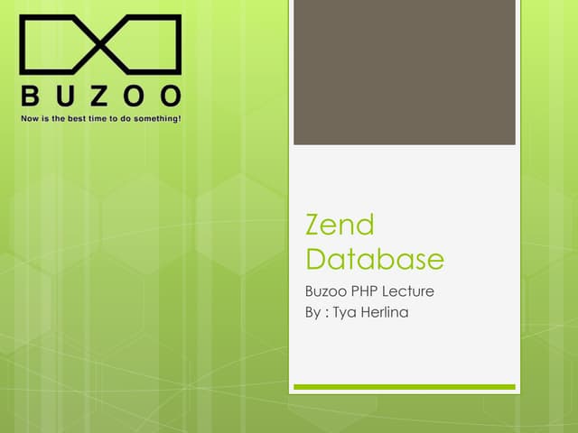 Php Zenddb Zend Framework Ppt 2868