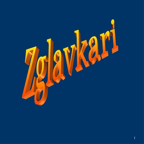 Zglavkari- Jelena Milojević- Marija Cvetković | PPT
