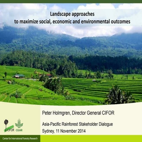 Integrated landscape approaches to manage societal and environmental ...