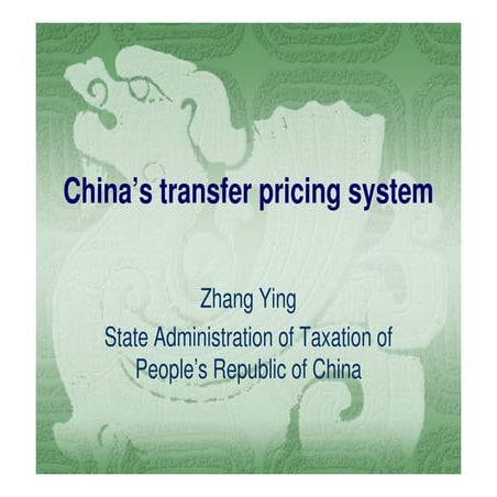 China’s transfer pricing system | PPT