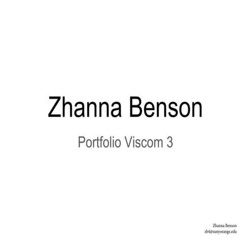 Zhannabensonportfolioviscom3 | PDF