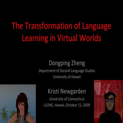 The future of language learning in virtual worlds | PPT