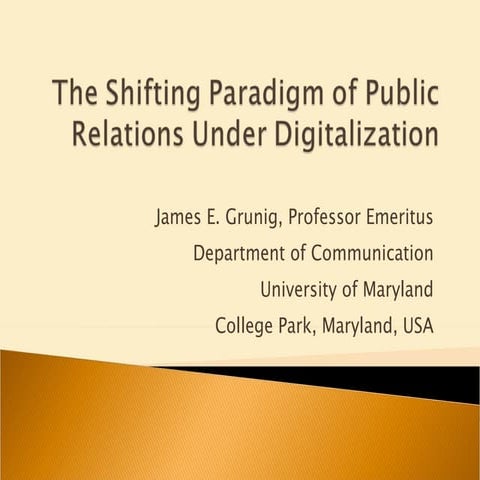 The Shifting Paradigm of Public Relations | PPT