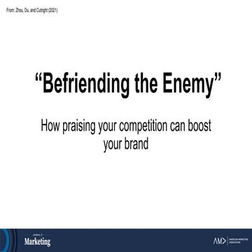 Befriending the Enemy: The Effects of Observing Brand-to-Brand Praise ...