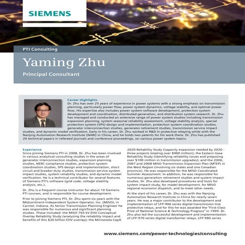 Yaming Zhu Bio | PDF