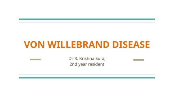 Von willebrand disease | PPT