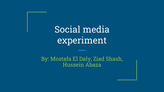 Ziad Ashraf SHASH - Experiment Presentation.pptx | Free Download Ziad Ashraf SHASH - Experiment Presentation.pptx | Free Download