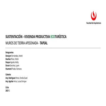 INVESTIGACION ARQUITECTONICA, SISTEMA CONSTRUCTIVO TAPIAL | PPTX