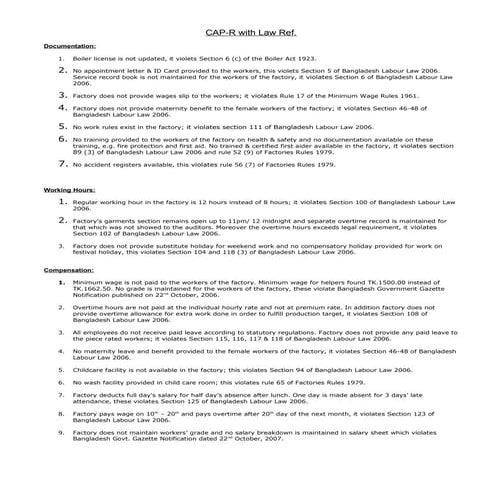 Corrective Action Plan With Law reference | DOC