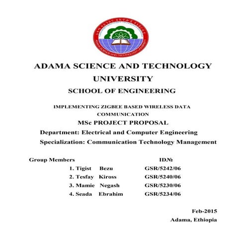 Zigbee based proposal | PDF