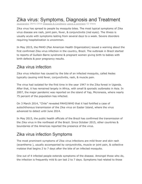Zika virus disease | PPTX