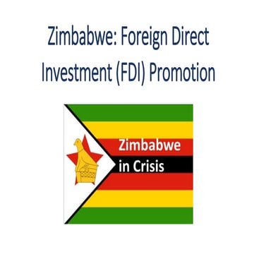 Zimbabwe: Foreign Direct Investment Promtion (FDI) | PPT