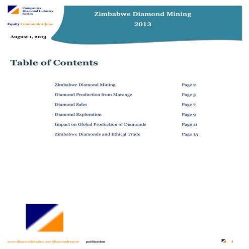 Zimbabwe Diamond Mining 2013 | PDF