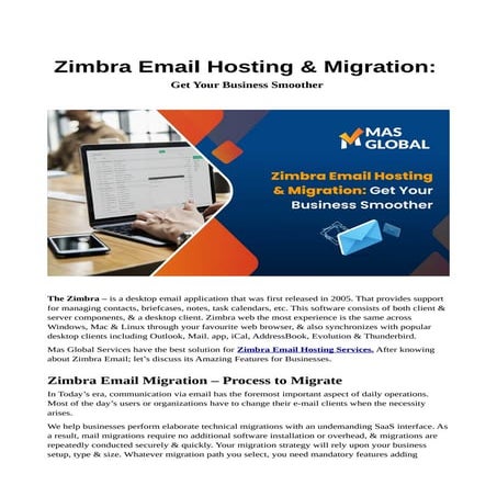 Zimbra Email Migration | PDF