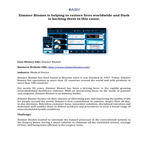 Zimmer Case Study PDF | PDF | Computer Software and Applications | Computing