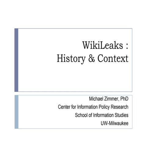 Zimmer wikileaks | PPTX
