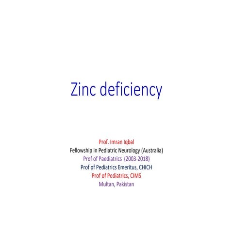 Zinc deficiency 2021 | PDF