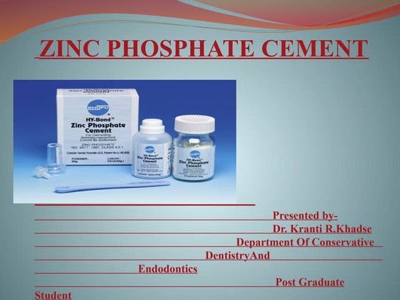 Zinc Phosphate Cement | PPT