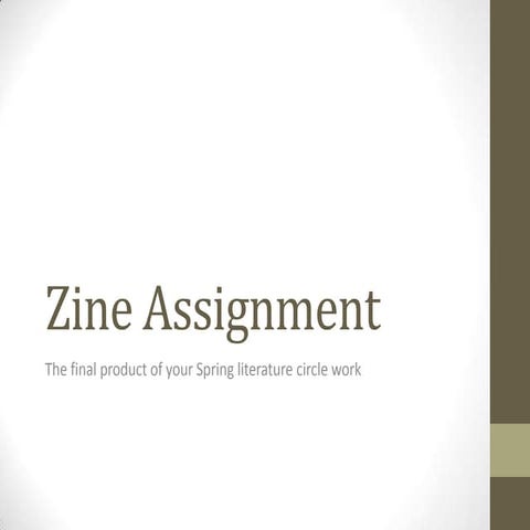 Zine assignment | PPTX