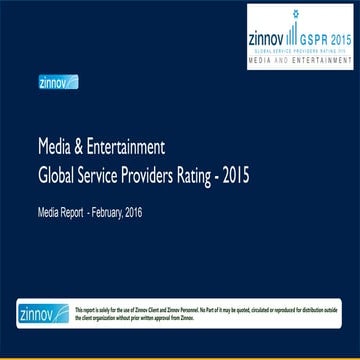 Zinnov Media and Entertainment GSPR 2015 | PPT