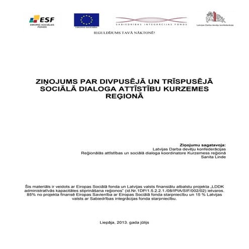 Zinojums lddk 2013 I Kurzeme | PDF