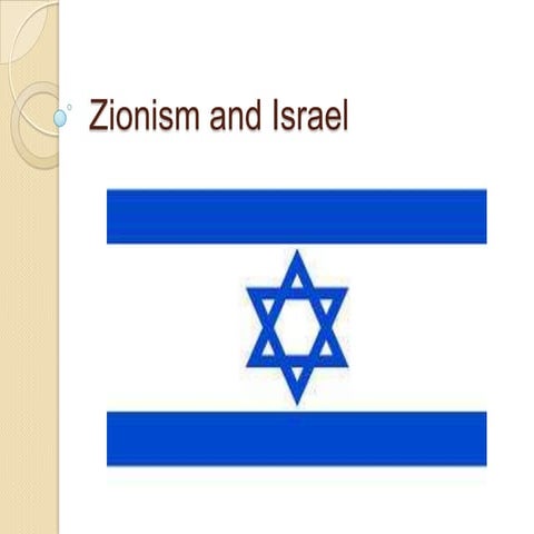 Zionism and israel | PPTX