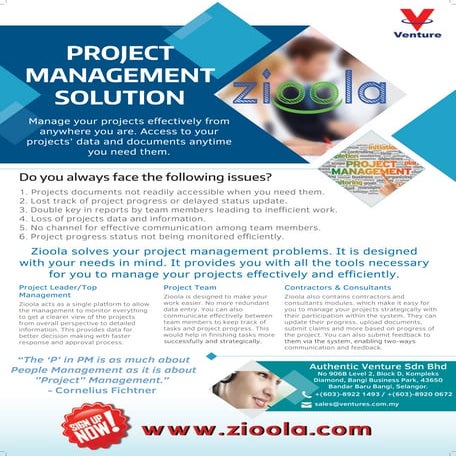 Zioola Project Management Flyer - English | PDF