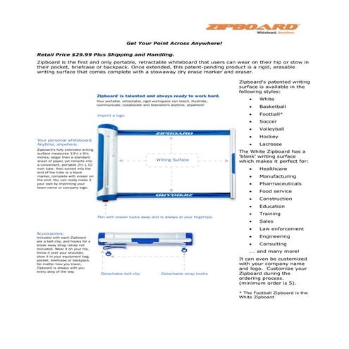 Zipboard Specs and Demo | PDF