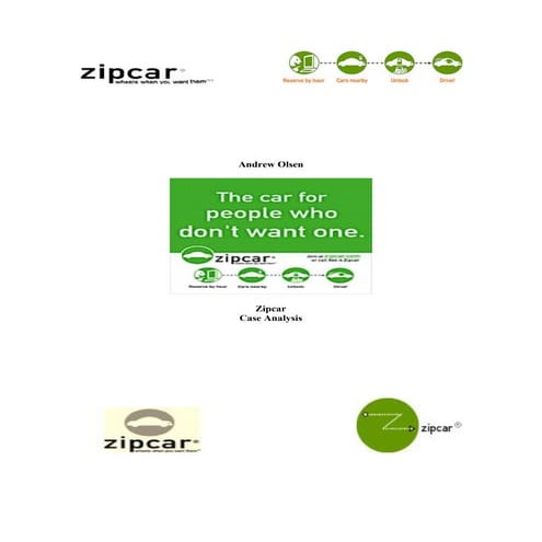 Zipcar case analysis | PDF