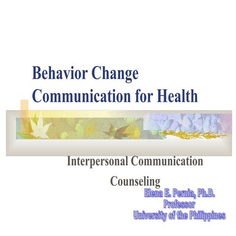 Behavior Change Communication for Health | PPT