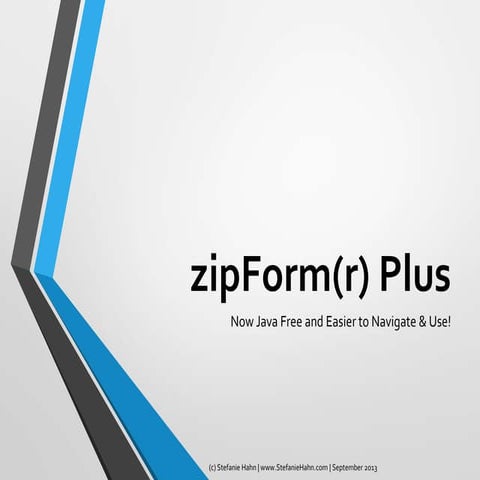 zipForm(r) Plus Class Slides for CBH | PPT