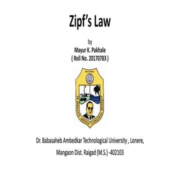 Zipf's law | PPTX
