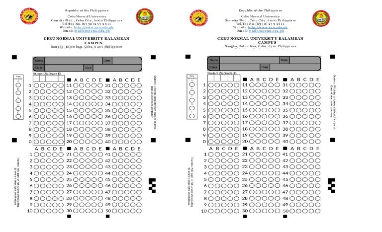 Zipgrade answersheet - copy