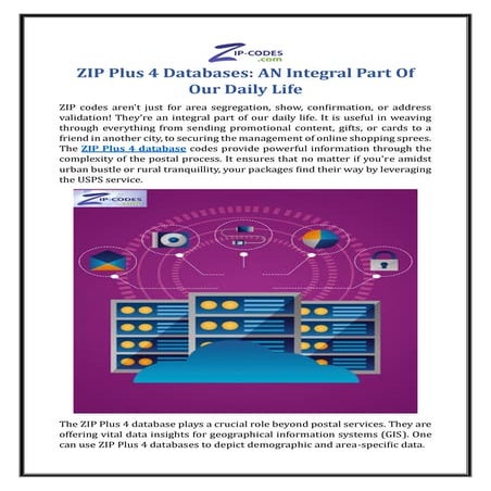 ZIP Plus 4 Databases: AN Integral Part Of Our Daily Life | PDF