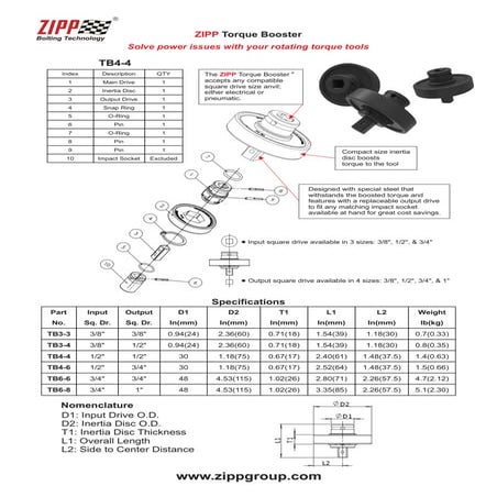 ZIPP Torque Booster | PDF