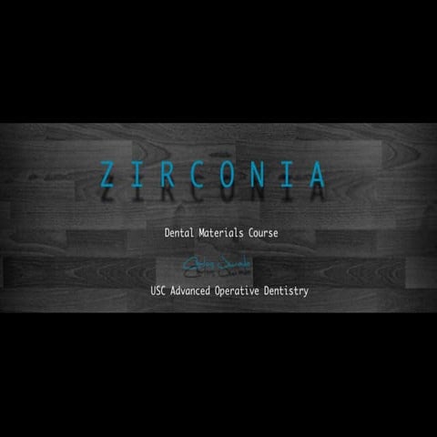 Dental Zirconia (Dental Materials) | PPTX