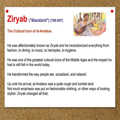 Ziryab (Cultural Icon of the Middle Ages ) | PPT