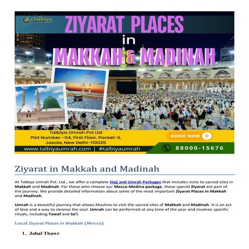 Comprehensive Guide to Ziyarat Places in Makkah and Madinah | PDF