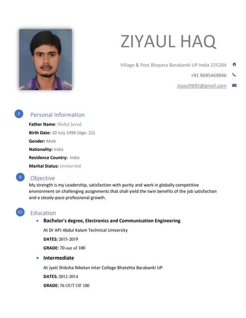 Zohaib Cv | PDF