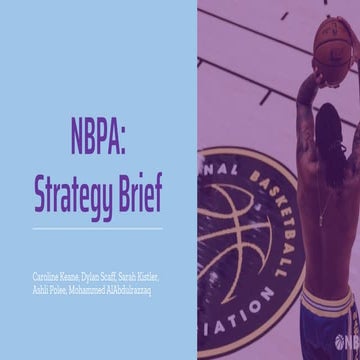 National Basketball Players Association (NBPA) Strategy Brief | PPTX