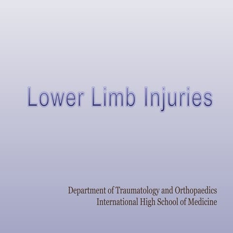 Lower limb injuries taalai | PPT