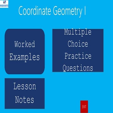 Coordinate geometry i revision card | PPSX | Physics | Science