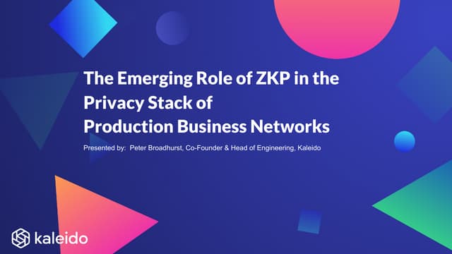The Emerging Role Of Zkp In The Privacy Stack Of Production Business