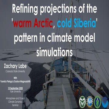 Refining projections of the 'warm Arctic, cold Siberia' pattern in ...