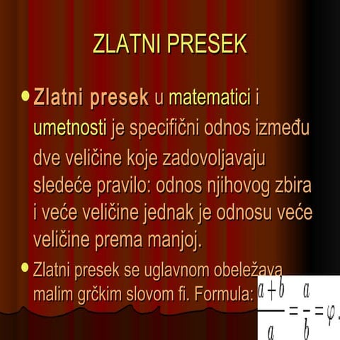 Zlatni presek | PPT