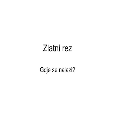 Zlatni rez | PPT
