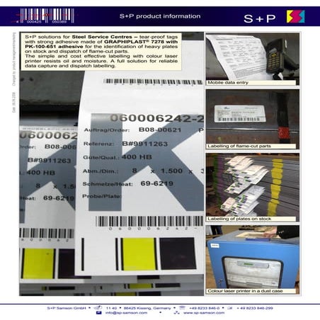 S+P Plate labeling | PDF