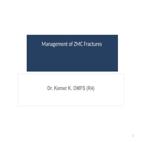 Zygomatic and maxillary complex fracture | PPT