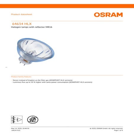 Osram Halogen lamp Zmp 56081 _64634_hlx (1) | PDF