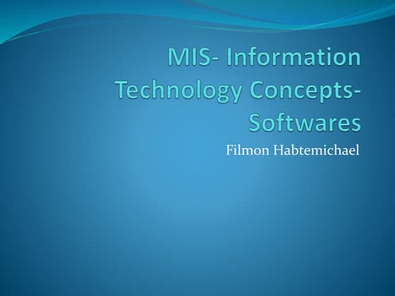 Presentation on computer software | PPT